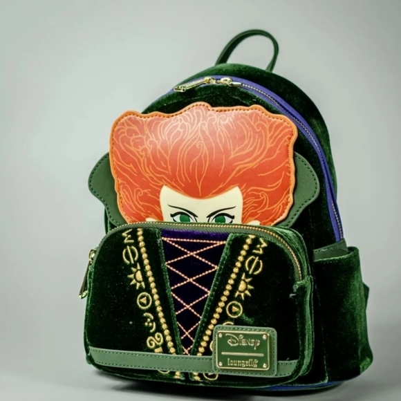 Bags | Nwt Loungefly Hocus Pocus Winifred Cosplay Mini Backpack Palm ...